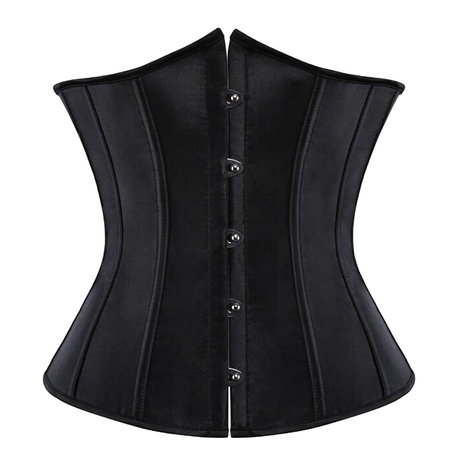 POIUYTR Underbust Corsets for Women Satin Corset Top Waist Trainer ...