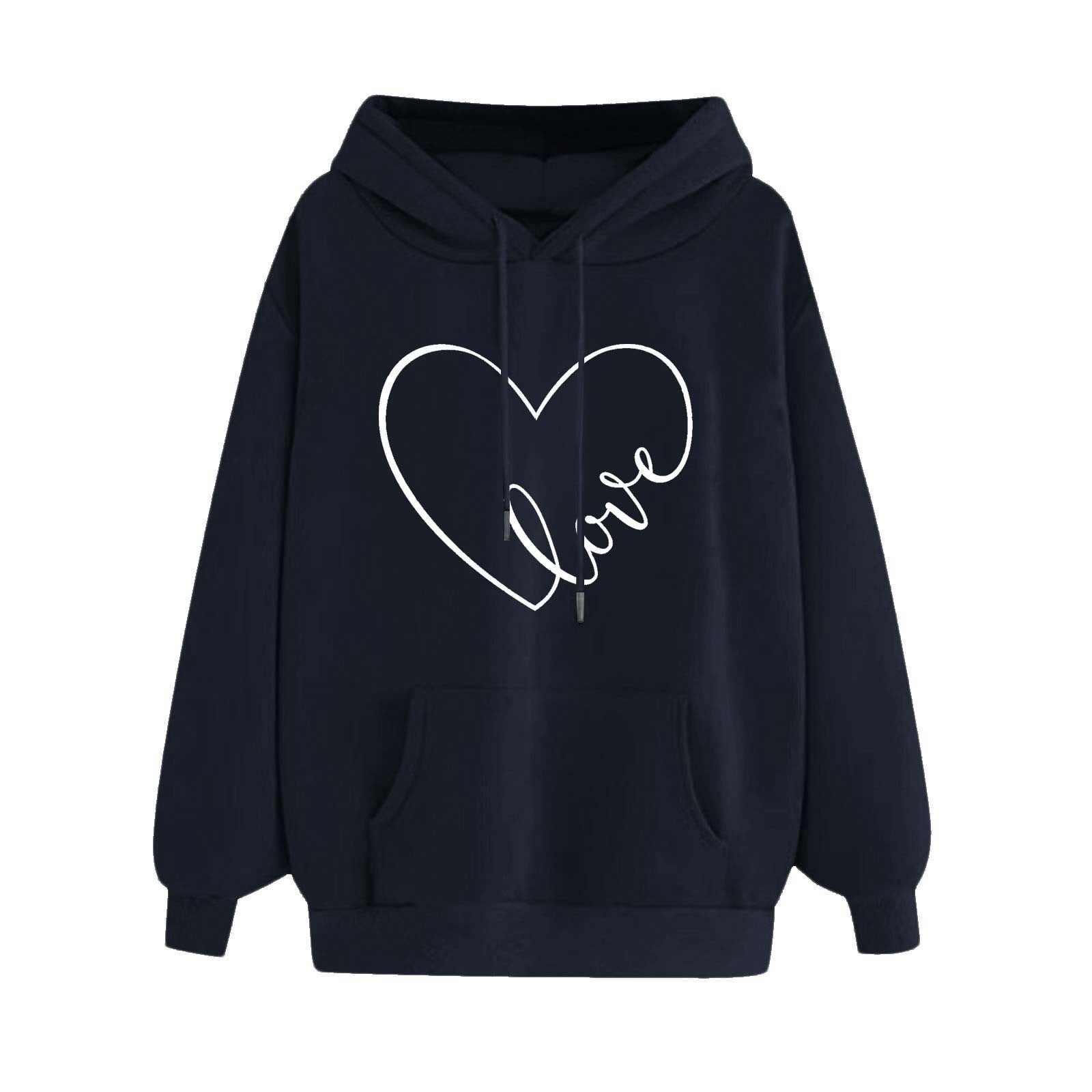 POIUYTR Women's Fleece Hoodies Pullover Cute Heart Print Sweatshirts ... POIUYTR Women's Fleece Hoodies Pullover Cute Heart Print Sweatshirts ...