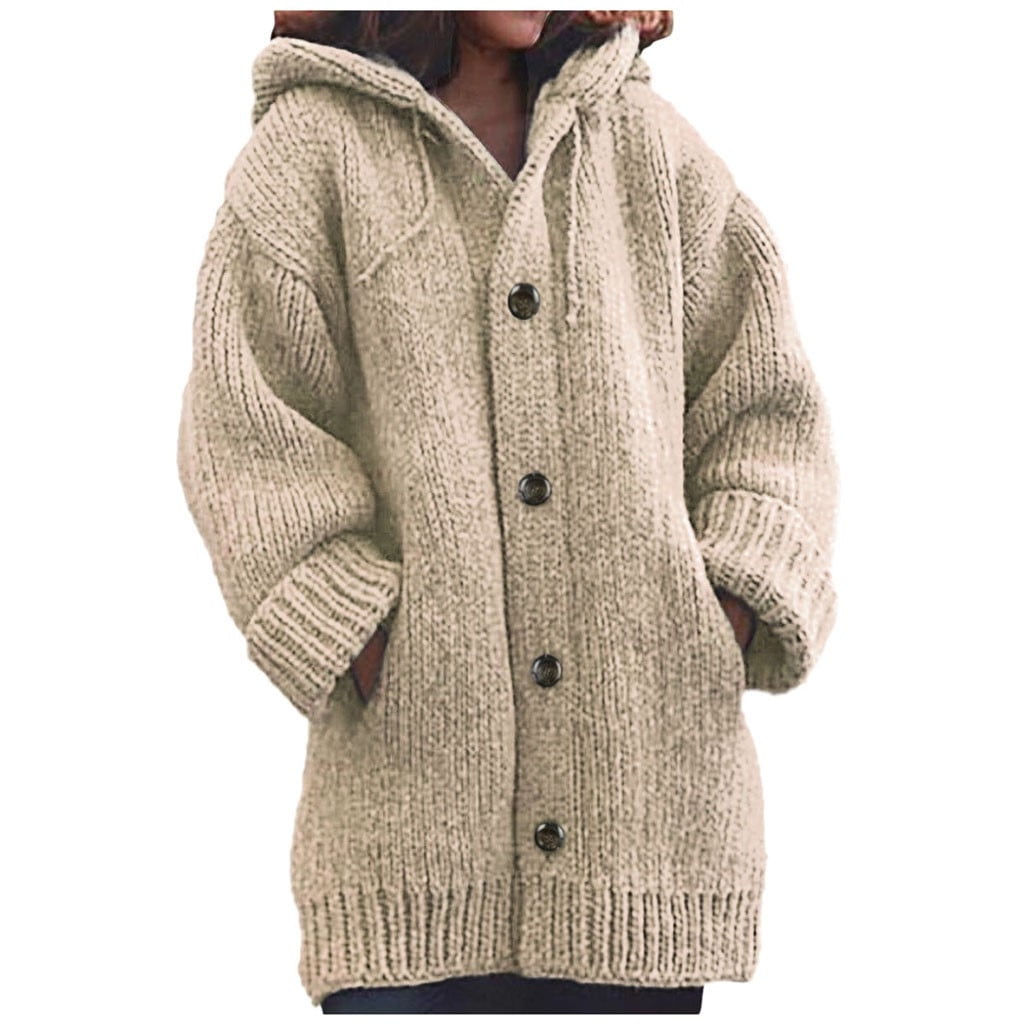 POIUYTR Womens 2024 Fall Cardigan Oversized Open Front Long Sleeve ...