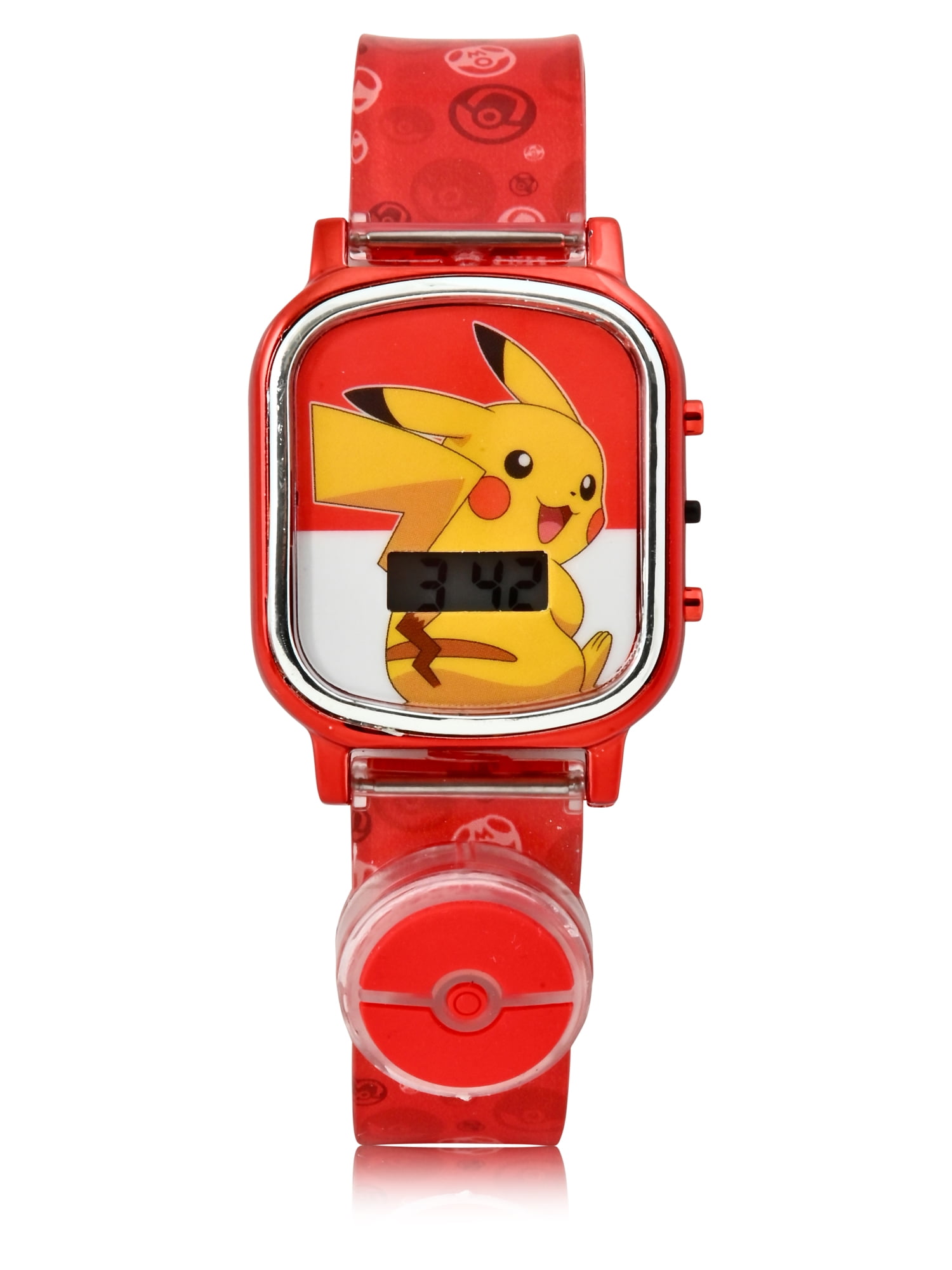 POK4385WM Pokemon Kids Flashing Lights LCD Watch with Printed Strap and ...