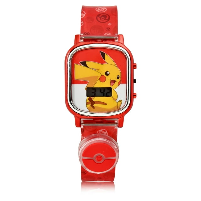 POK4385WM Pokemon Kids Flashing Lights LCD Watch with Printed Strap and ...