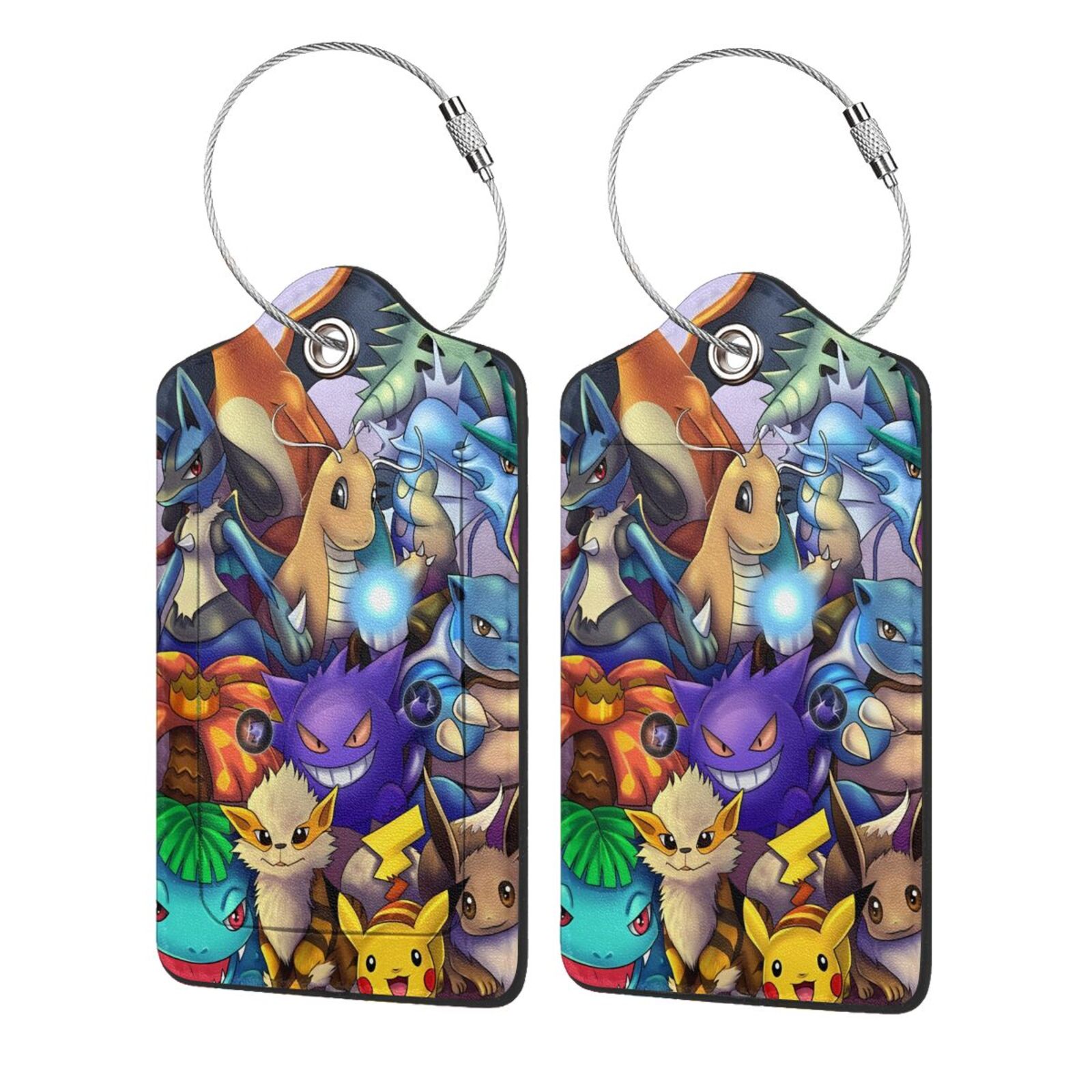 POKEMON 3 Luggage Tags for Suitcases Travel ID Identification Labels ...
