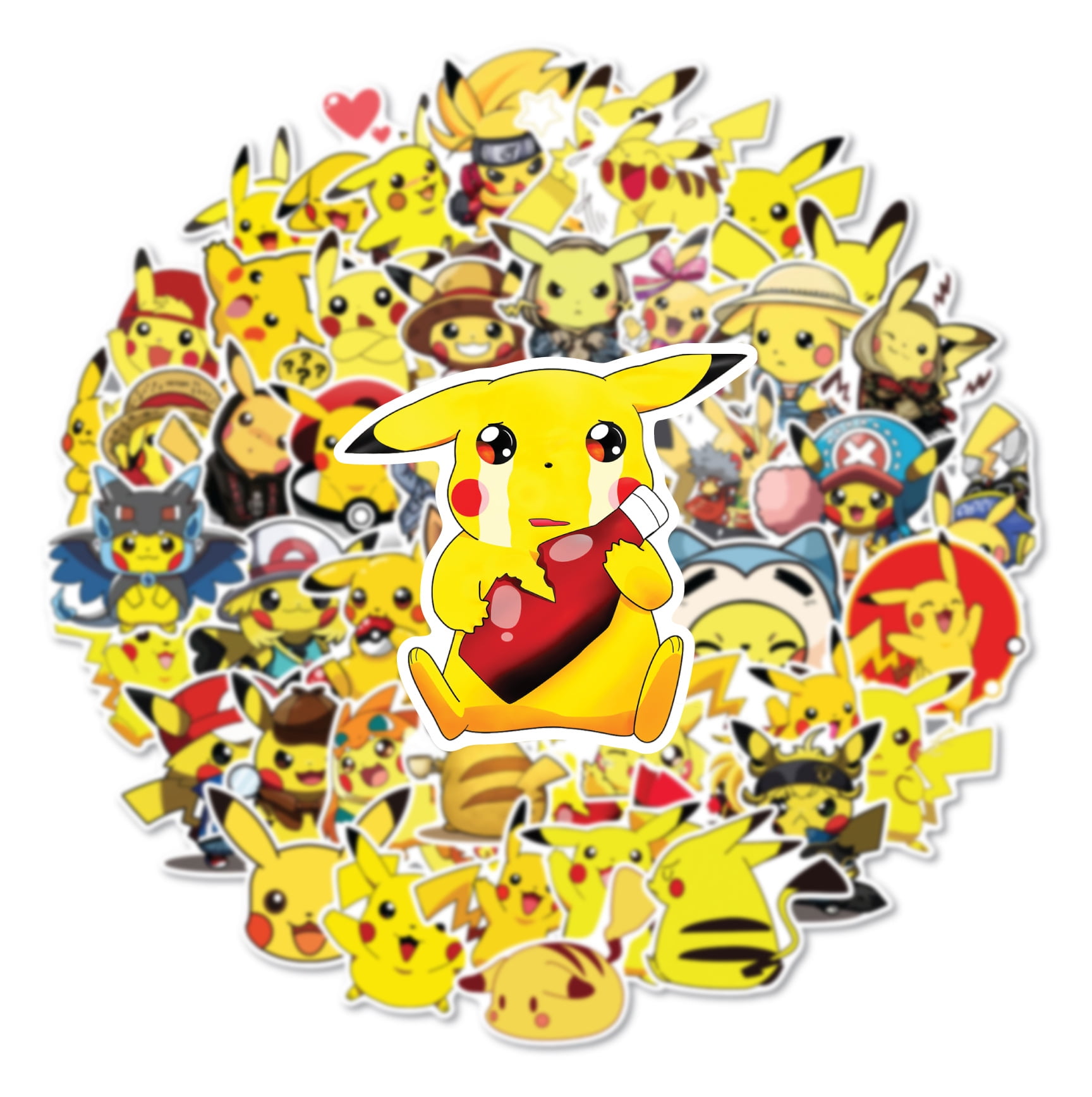 POKEMON 50Pcs Cartoon Movie Stickers Gifts for Kids Girl Laptop, Cute ...