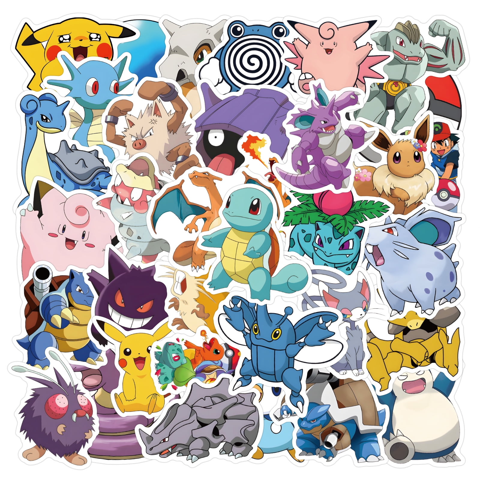 POKEMON 50Pcs Cartoon Movie Stickers Gifts for Kids Girl Laptop, Cute ...