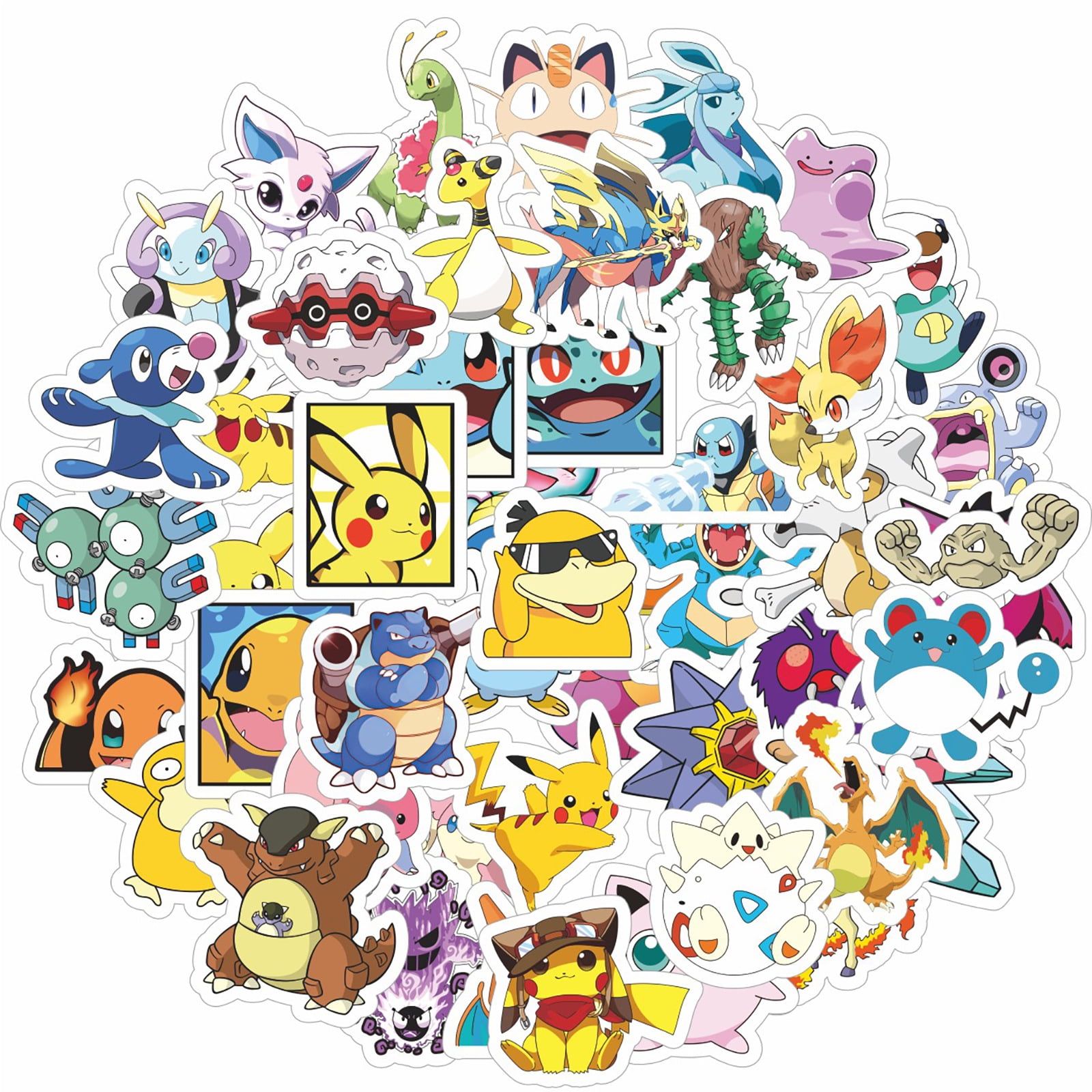 POKEMON 50Pcs Cartoon Movie Stickers Gifts for Kids Girl Laptop, Cute ...