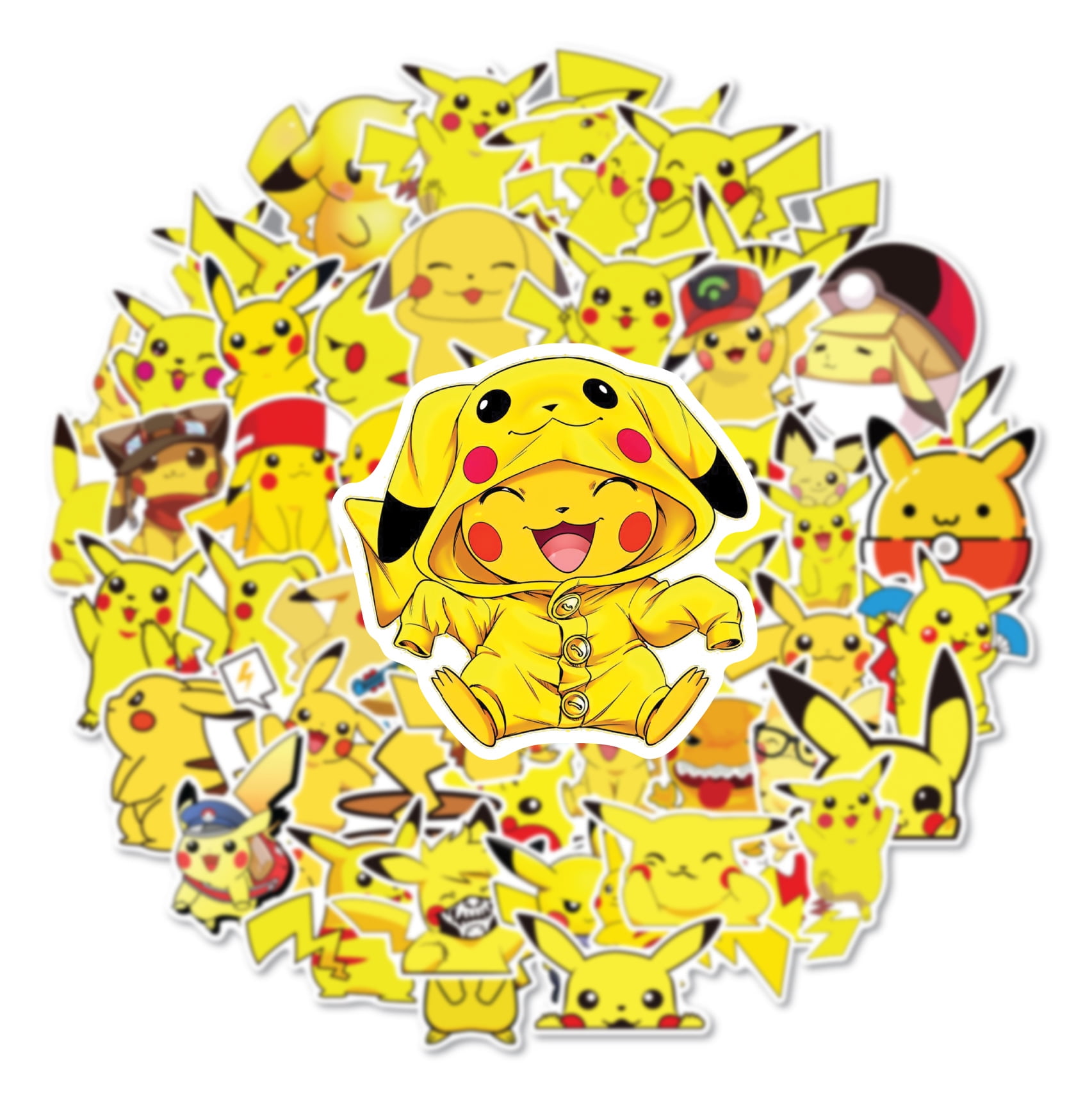 POKEMON 50Pcs Cartoon Movie Stickers Gifts for Kids Girl Laptop, Cute ...
