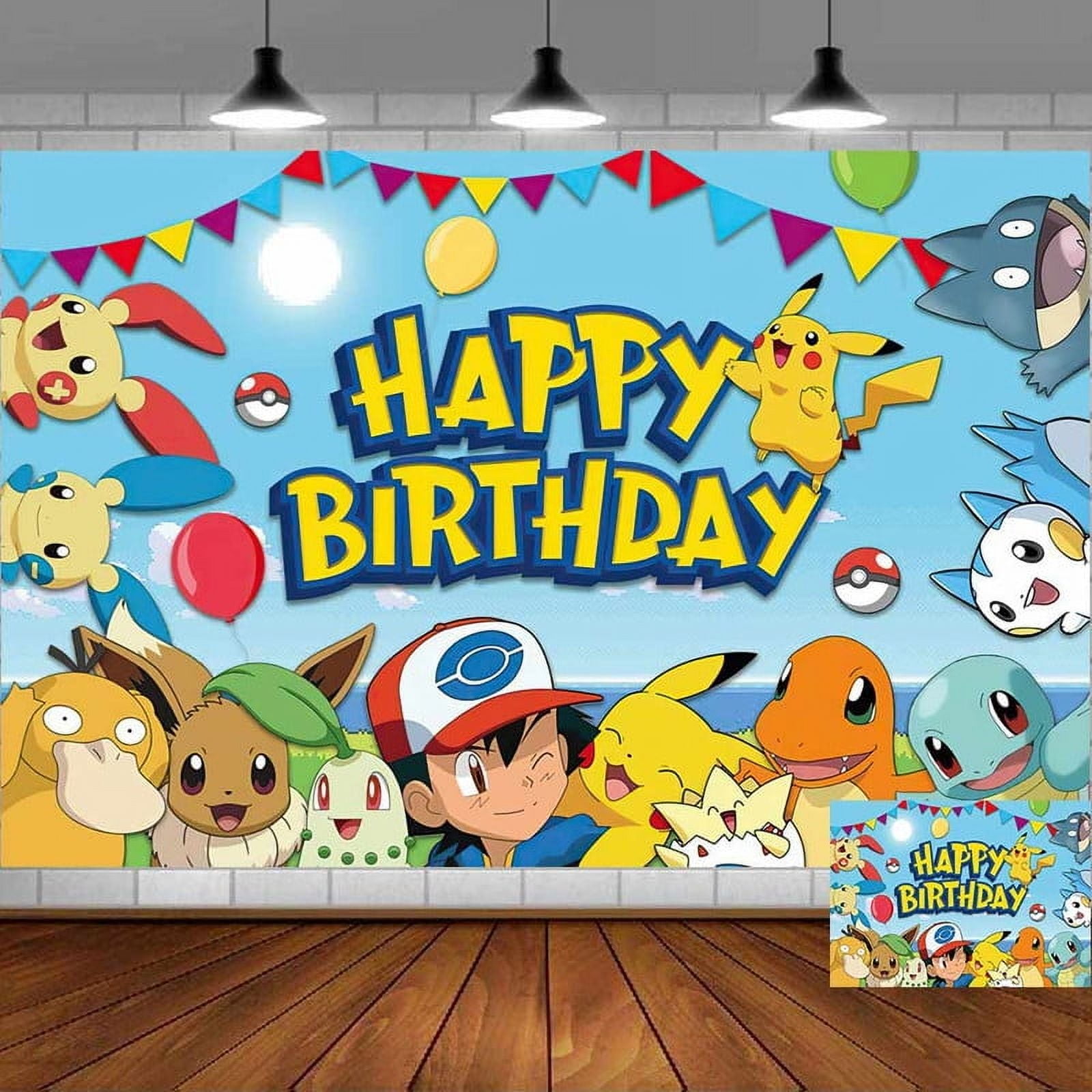 POKEMON Backdrop Banner Party Supplies Poster Movie Theme Background ...