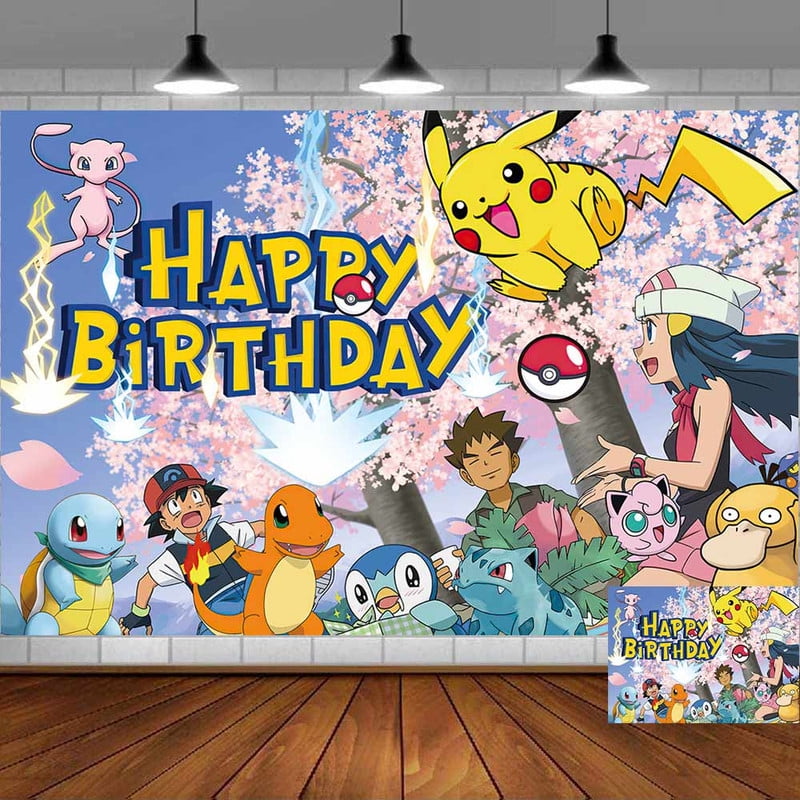 POKEMON Backdrop Banner Party Supplies Poster Movie Theme Background ...