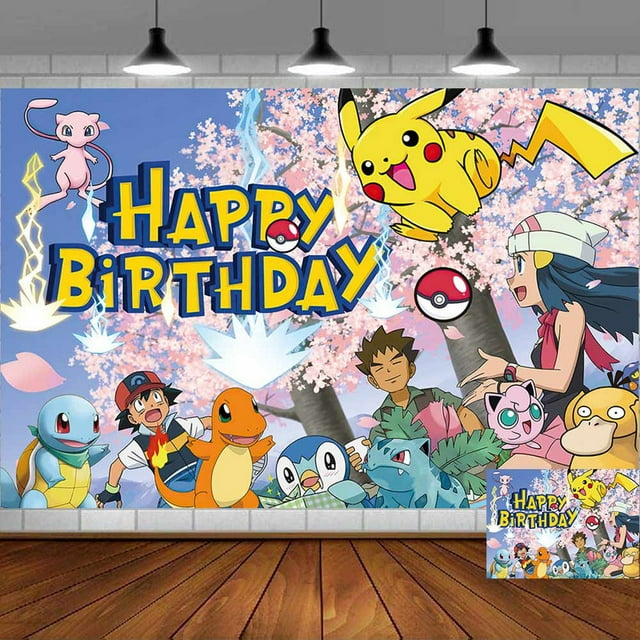 POKEMON Backdrop Banner Party Supplies Poster Movie Theme Background ...