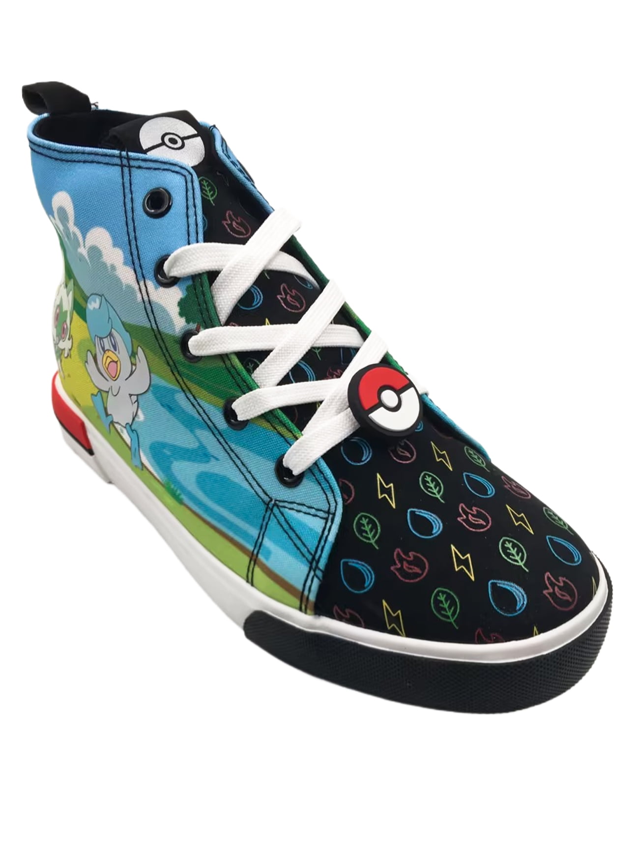 Pokemon High Top Sneakers - Stylish Lace-Up Shoes - Walmart.com