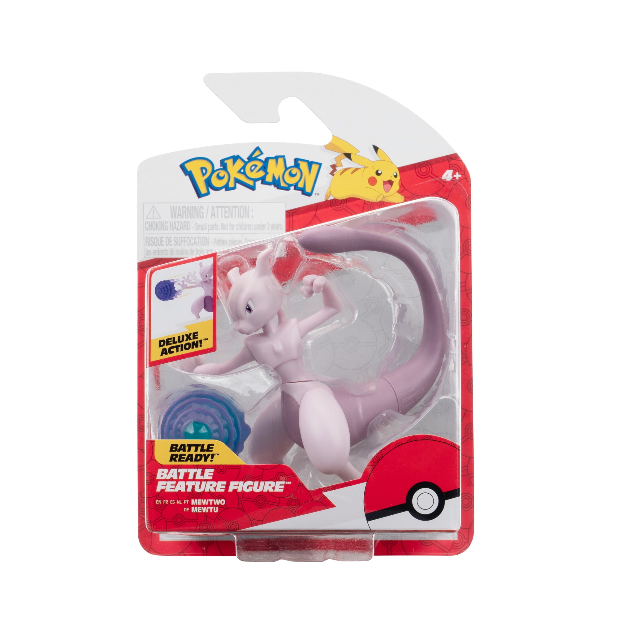 Pokemon Mewtwo Battle Feature Figure - 4.5 inch Mewtwo Battle Figure ...