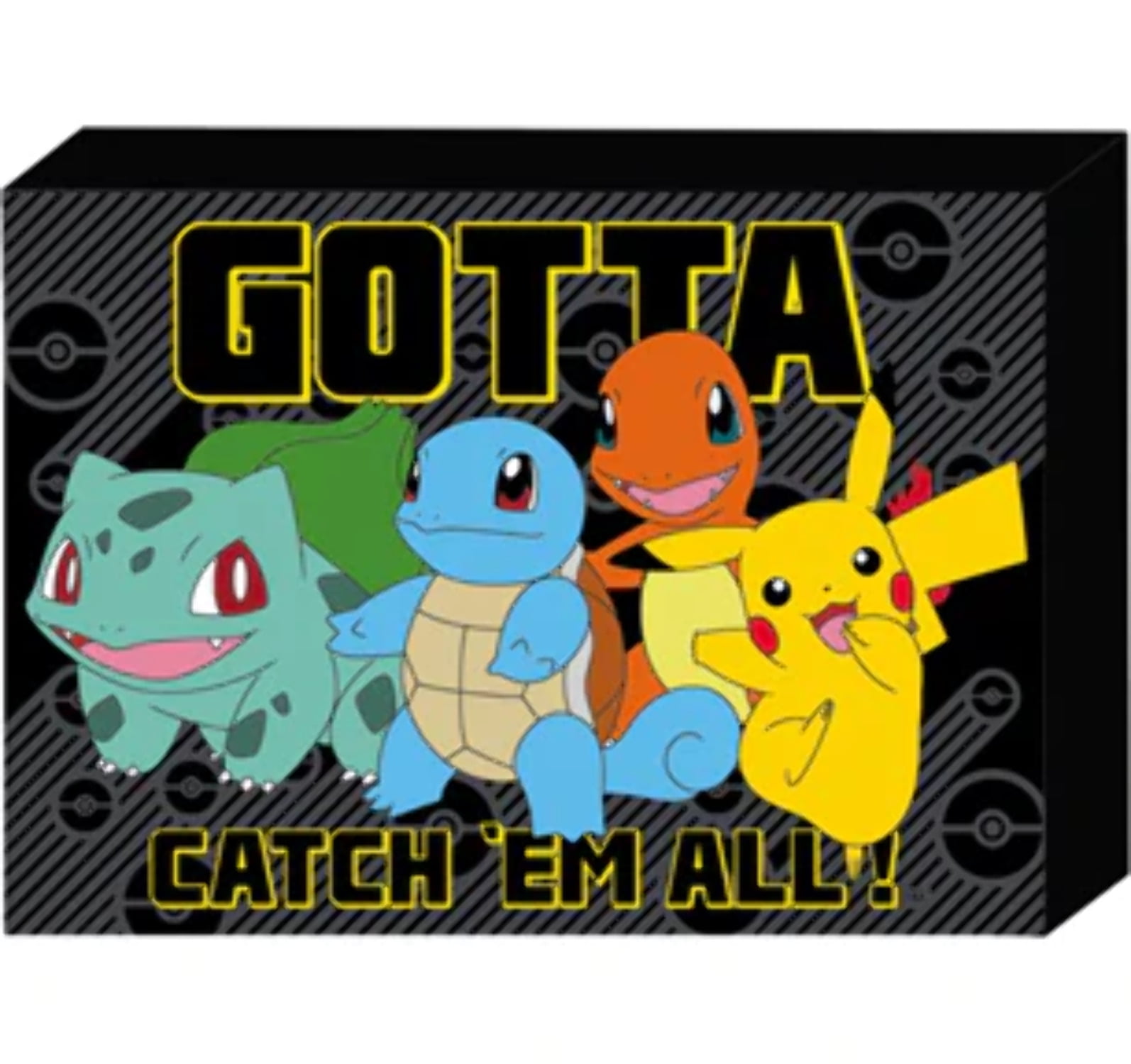 POKEMON, STARTERS GOTTA CATCH EM ALL 5in x 7in X1.5in BOX SIGN WALL ART ...