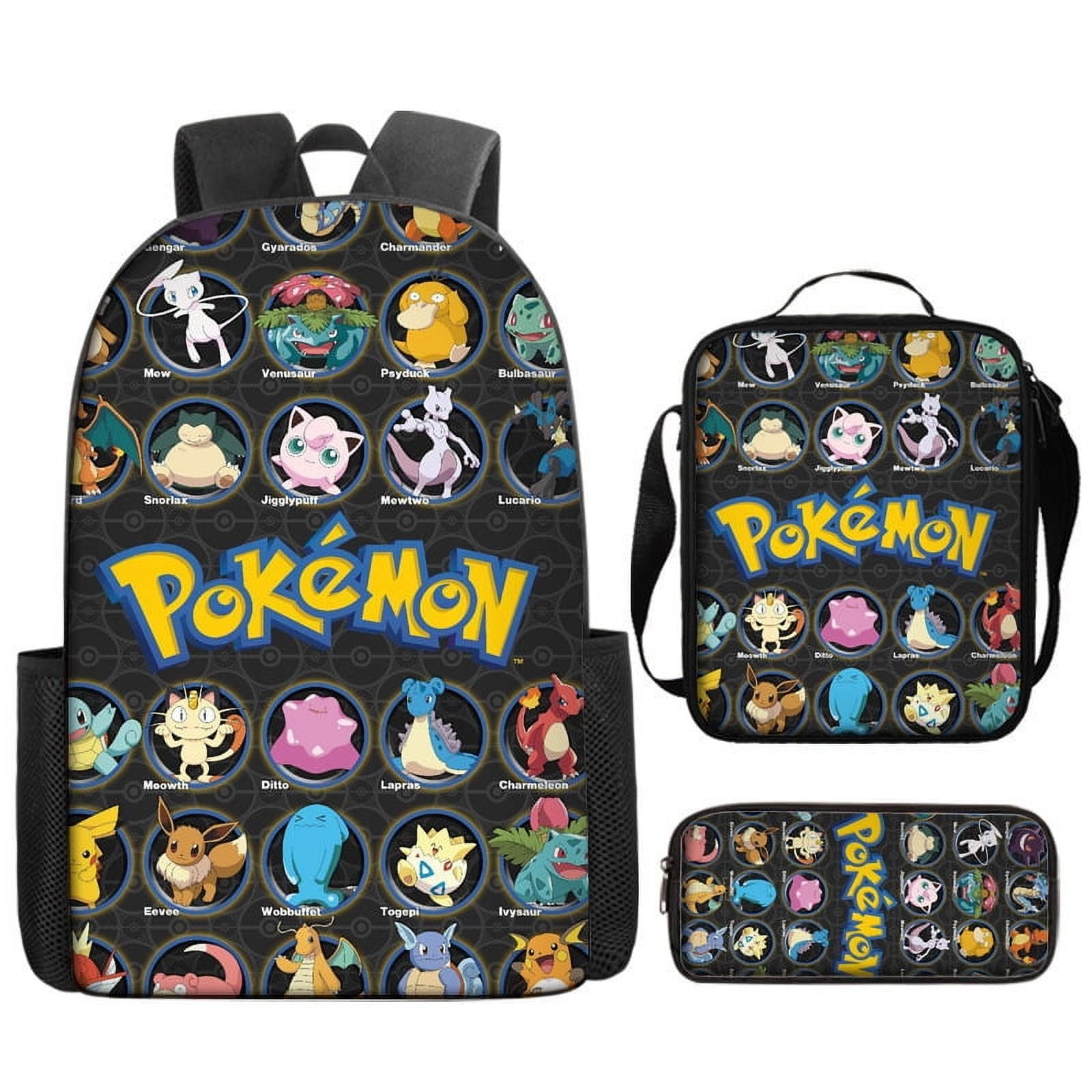 POKEMONAnime Backpack for Teens Womens Mens Stylish Daypack Purse ...