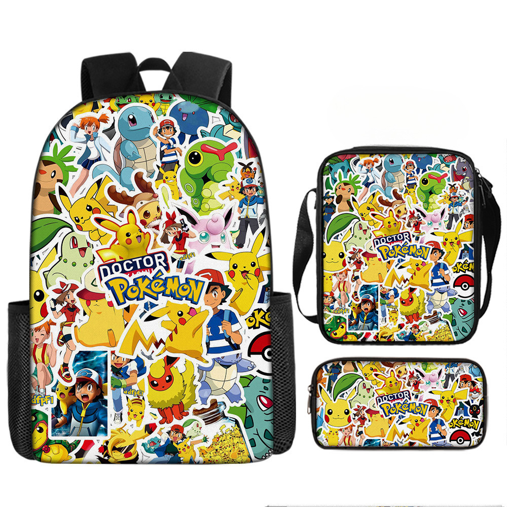 POKEMONAnime Backpack for Teens Womens Mens Stylish Daypack Purse ...