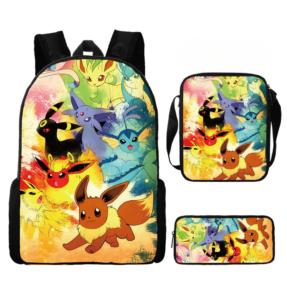 POKEMONAnime Backpack for Teens Womens Mens Stylish Daypack Purse ...