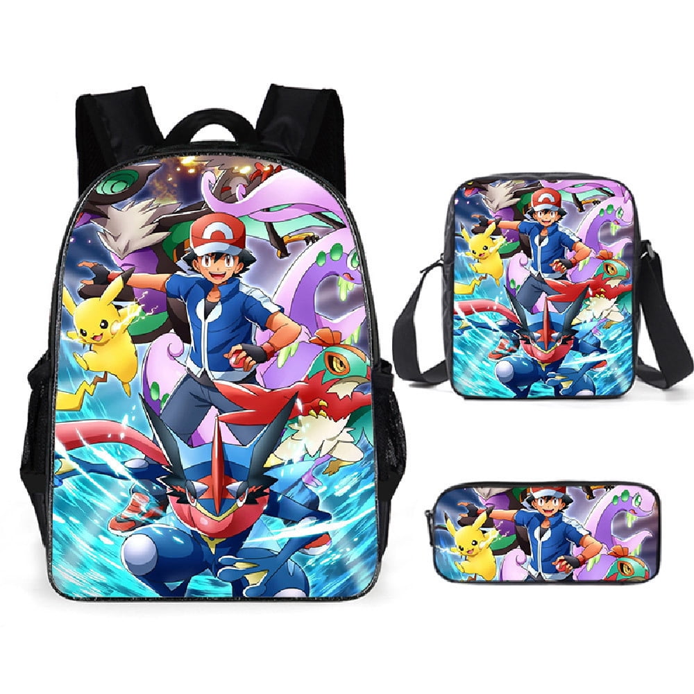 POKEMONAnime Backpack for Teens Womens Mens Stylish Daypack Purse ...