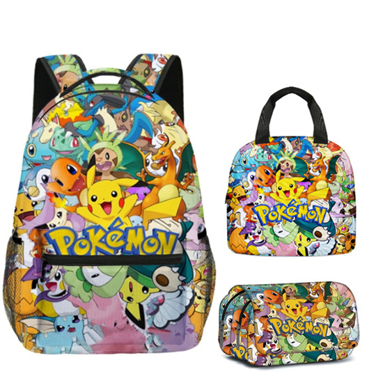 POKEMONAnime Travel Backpack for Teens/Womens/Mens/ Casual Daypack ...