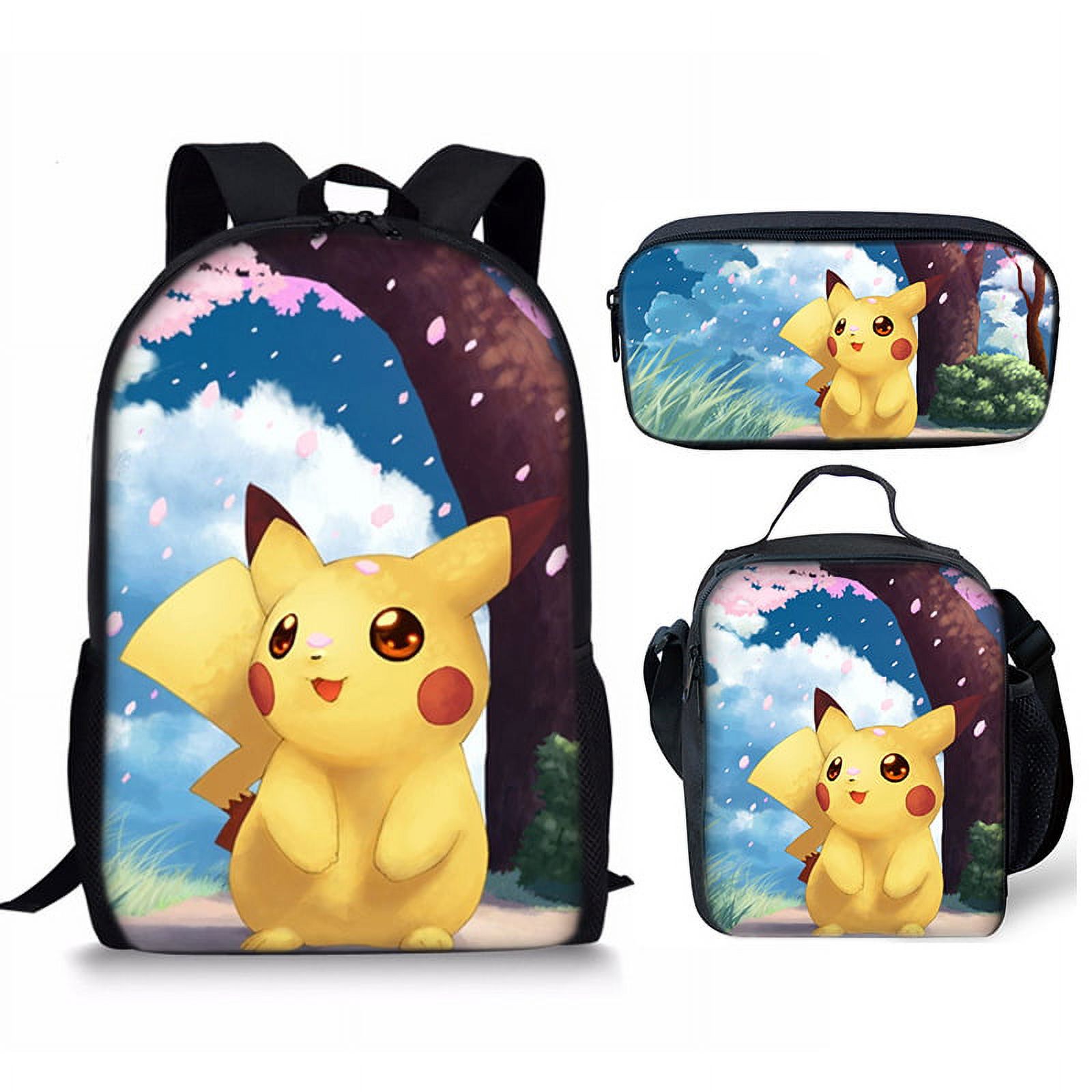 POKEMONAnime Travel Backpack for Teens/Womens/Mens/ Casual Daypack ...