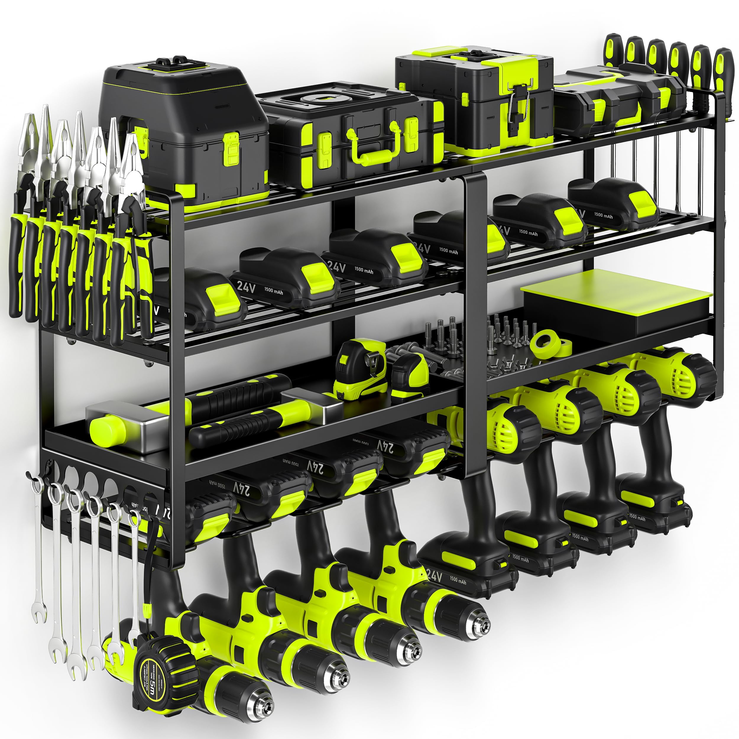 POKIPO 33" W Large Power Tool Organizer Wall Loads 400 lbs, Heavy Duty ...