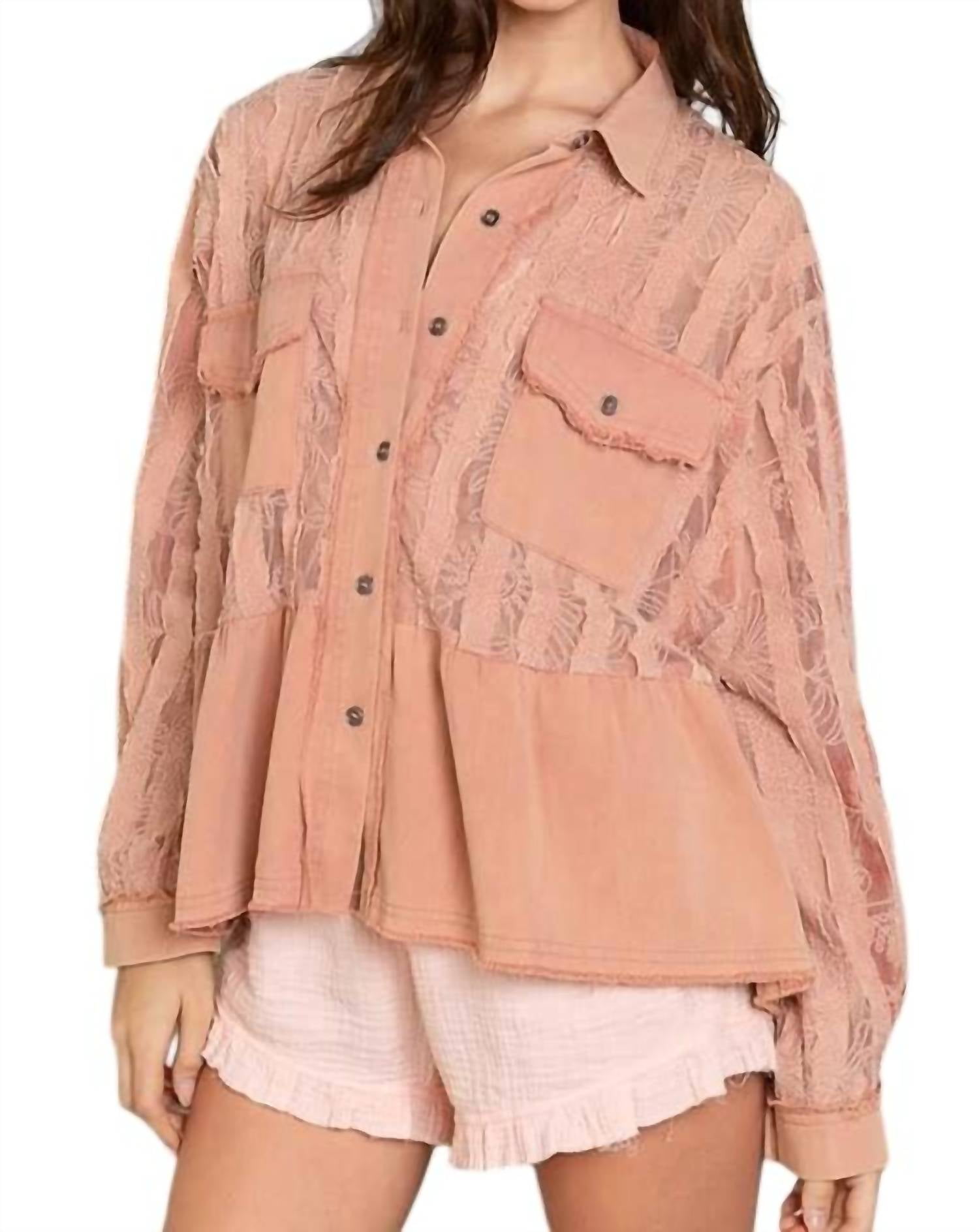 POL Lace Jacket With Frayed Edge - Walmart.com