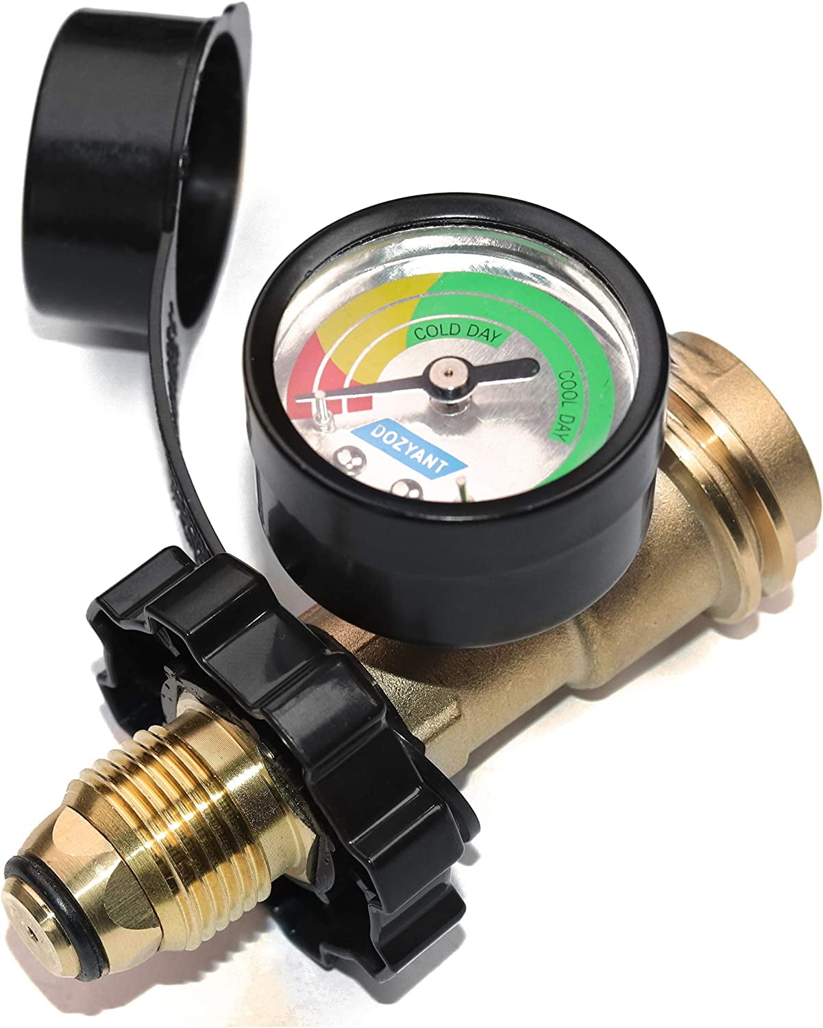 POL Propane Tank Adapter with Gauge Universal Fit Convert POL LP Tank ...