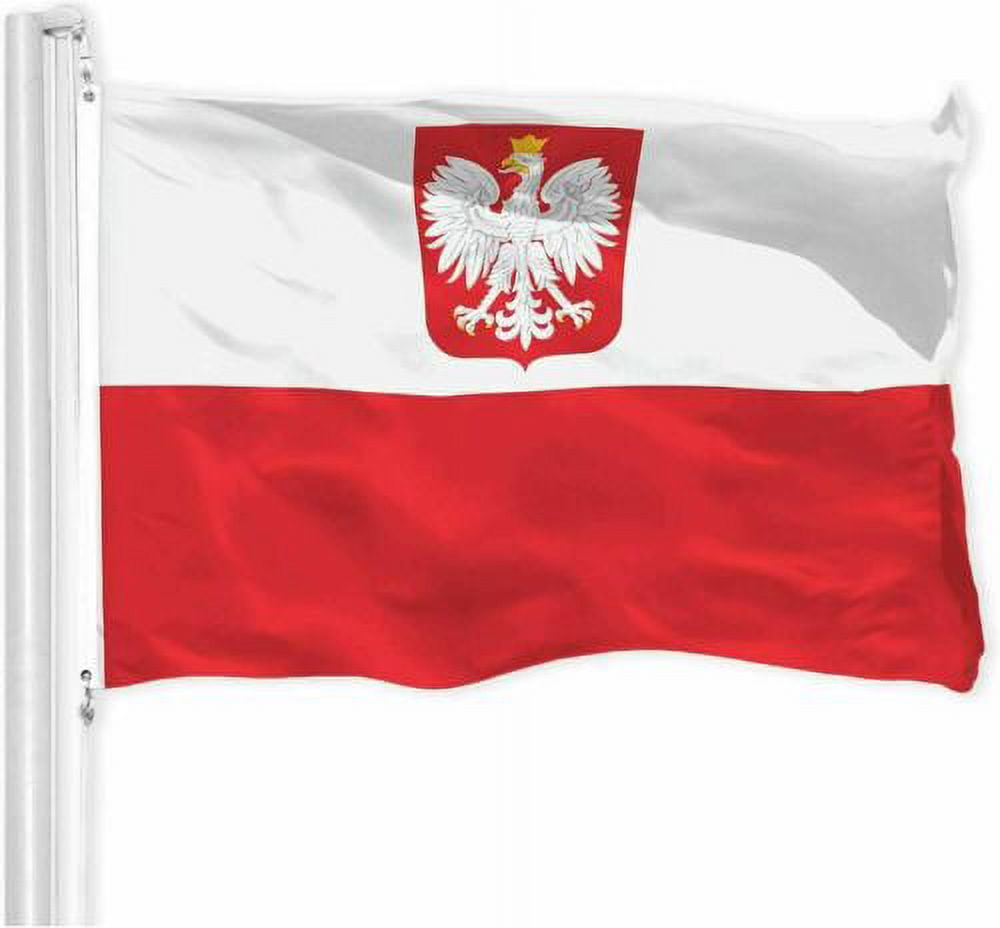 POLAND EAGLE Flag 3X5 150D NYLON POLAND ENSIGN Banner Indoor Outdoor ...