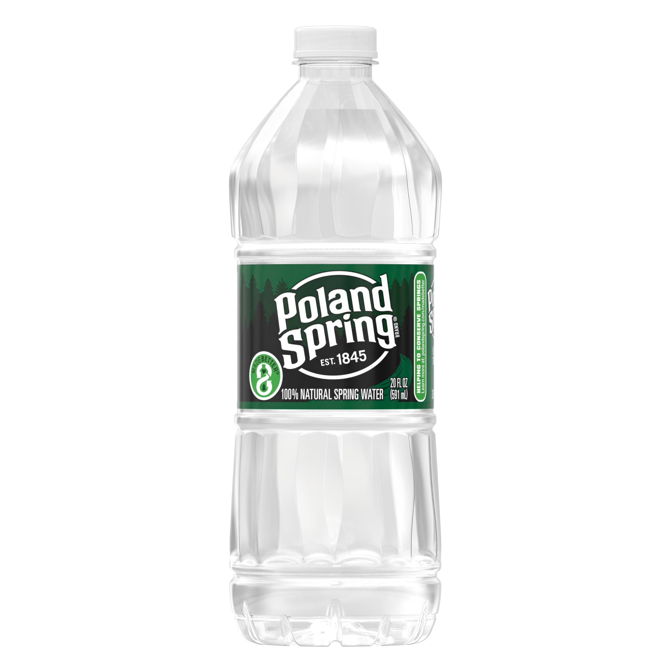 Poland Spring Maine Spring Water, 20 Fl Oz, Single Plastic Bottle ...