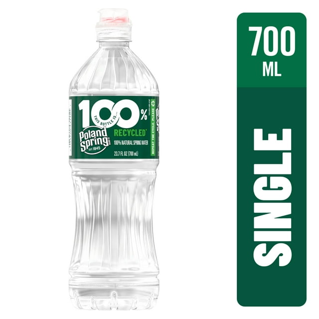 POLAND SPRING Brand 100% Natural Spring Water, 23.7-ounce plastic ...