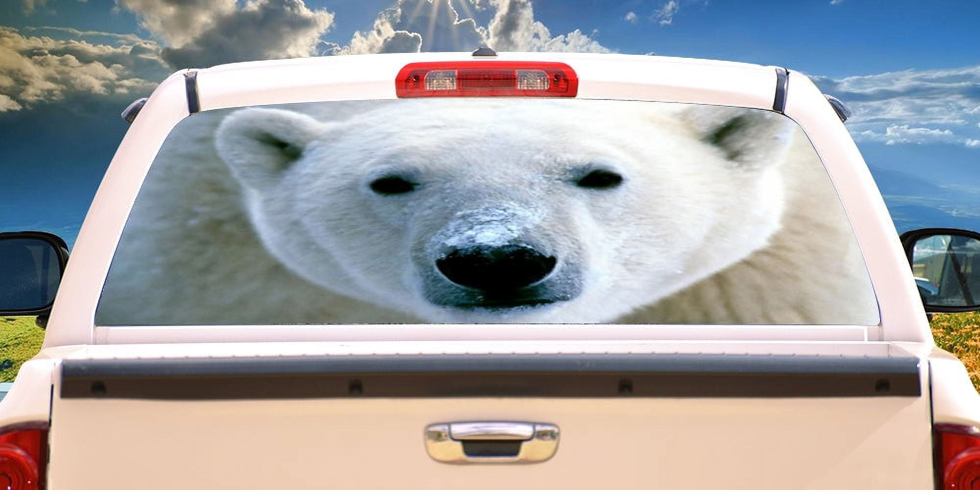 POLAR BEAR Rear Window Graphic back truck decal suv view thru vinyl ...