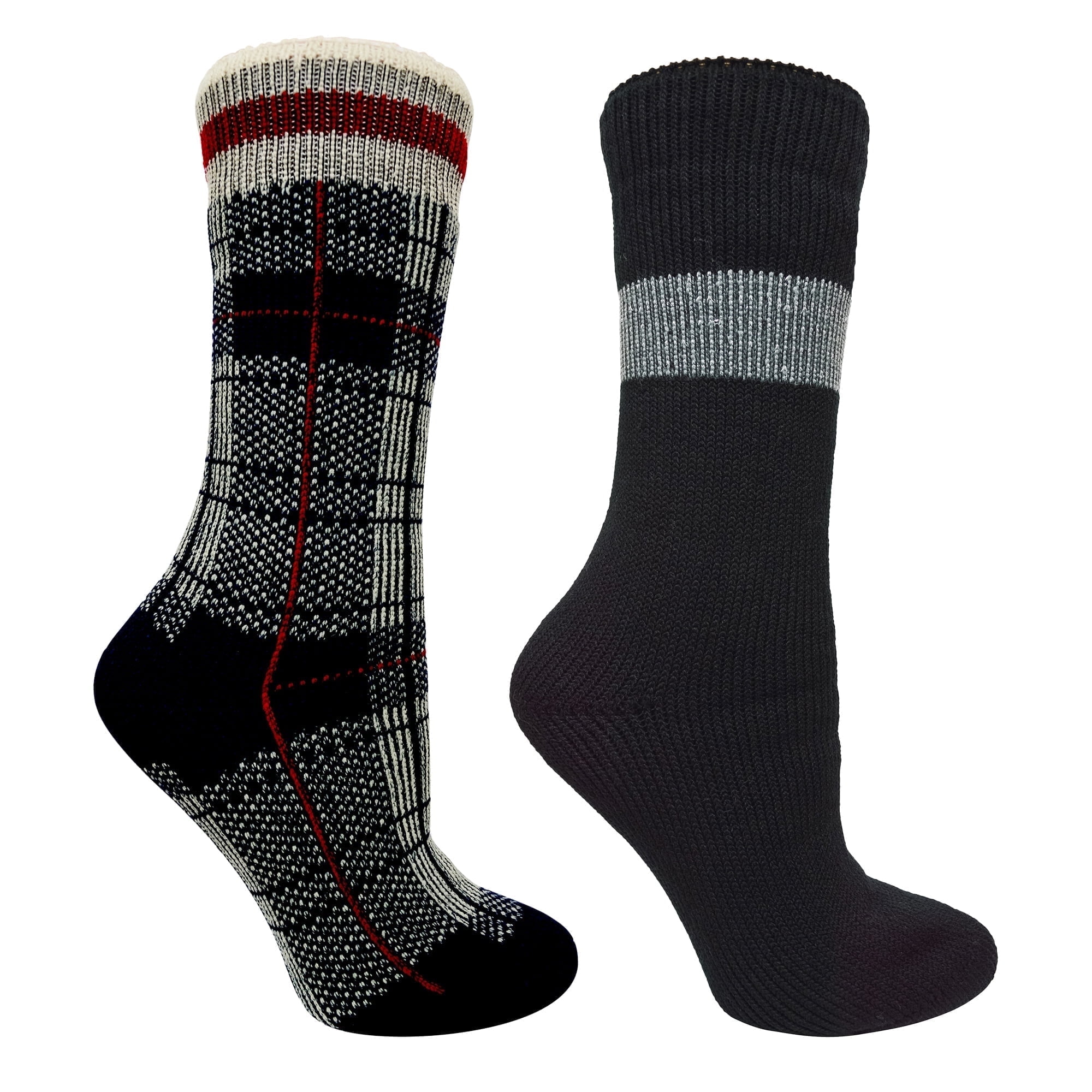 Polar Heat Nanuuq Women’s Brushed Acrylic Heat Crew Socks, 2 Pairs ...
