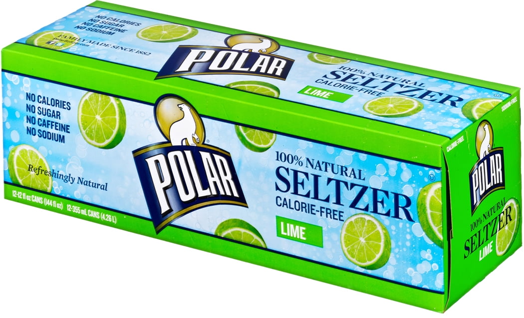 Polar Seltzer Water Lime, 12 fl oz cans, 12 pack - Walmart.com