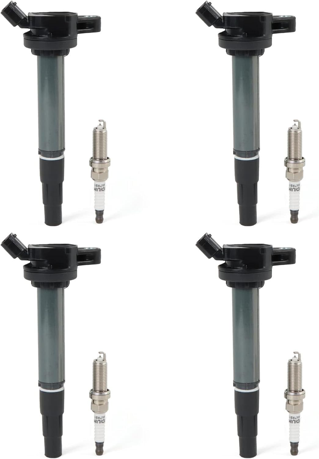 POLARPRA 4 Pcs Ignition Coils +4 Pcs Iridium Spark Plugs Fit for Toyota Corolla Prius Matrix ...