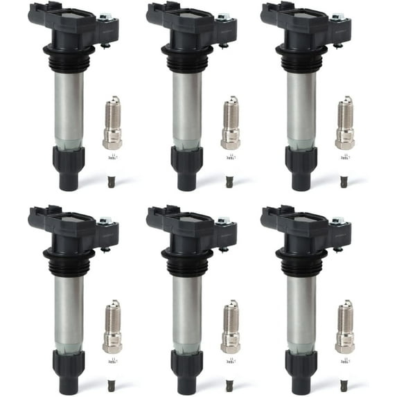 POLARPRA 6PCS UF-569 Ignition Coils Pack & 41-109 Iridium Spark Plugs ...