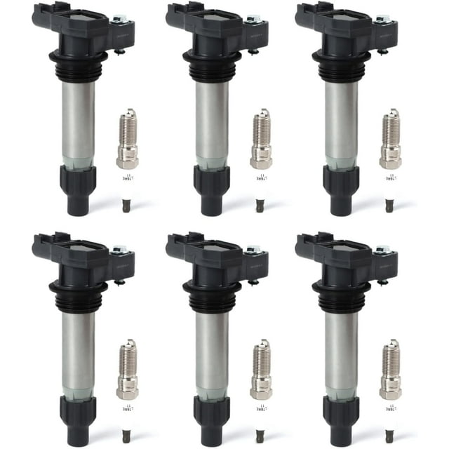 POLARPRA 6PCS UF-569 Ignition Coils Pack & 41-109 Iridium Spark Plugs Compatible with Chevy ...