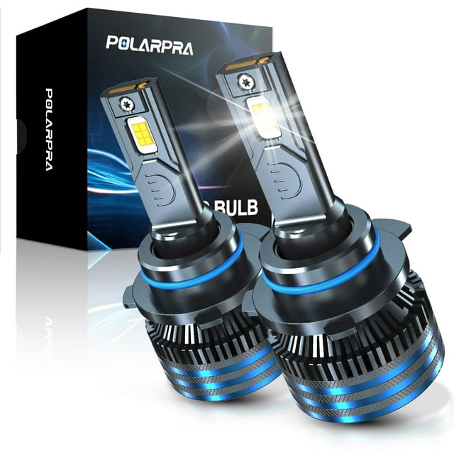 POLARPRA 9012 HIR2 LED Headlight Bulbs, 18,000LM, 6500K, High/Low Beam, 2-Pack - Walmart.com