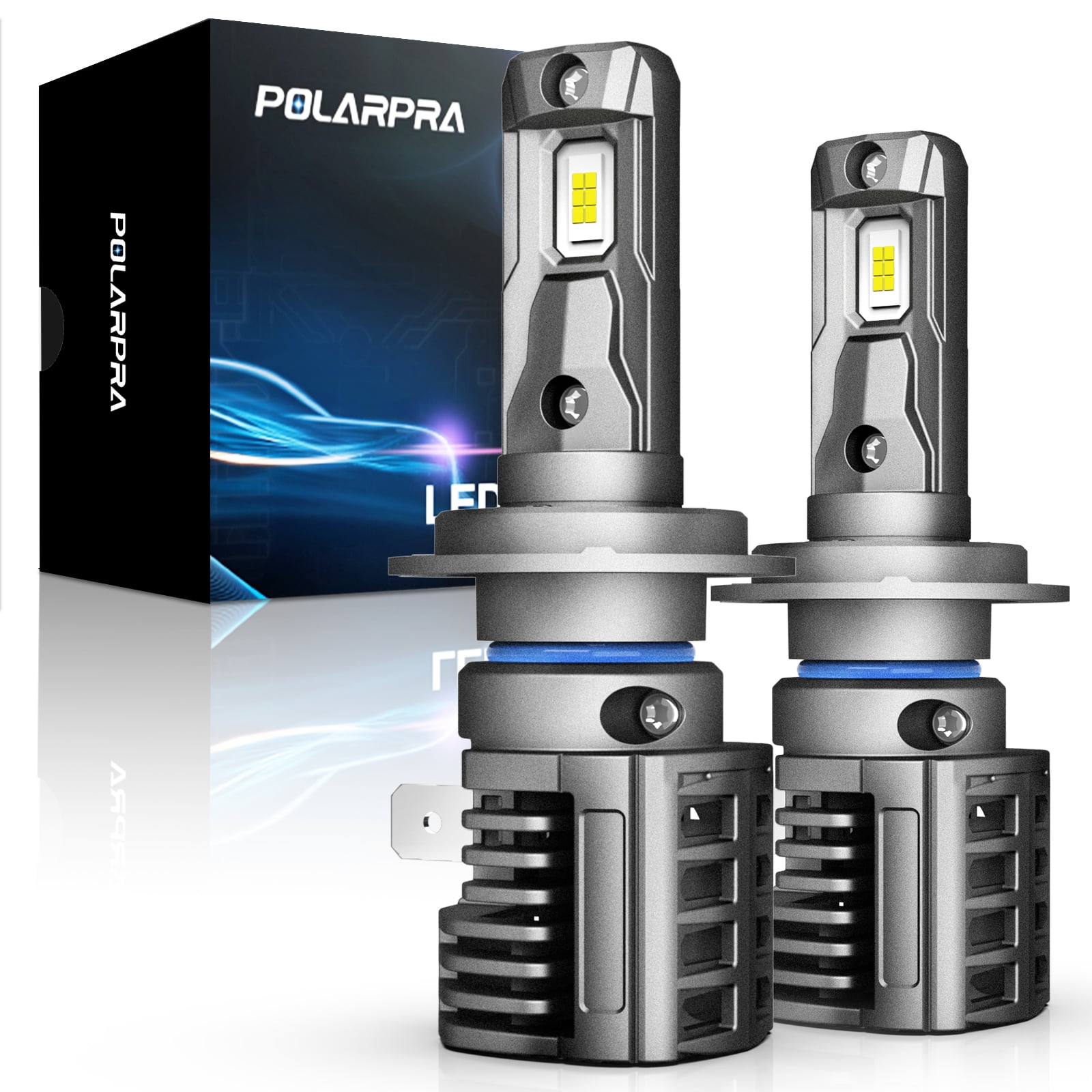 POLARPRA H7 LED Headlight Bulbs - 18,000LM - 12CSP Chips - 6500K Cool ...