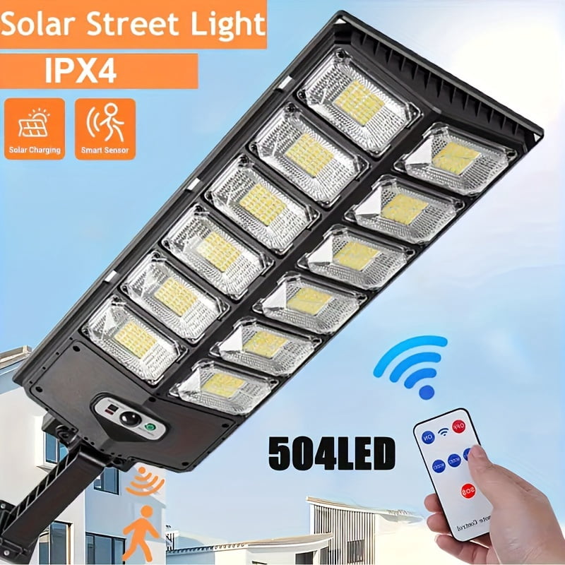 POLEET Solar Street Lights, Waterproof Outdoor Solar Lights, LED Flood ...