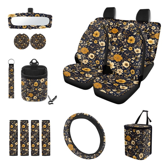 POLERO 15 PCS Car Seat Protector Kit, with Hanging Car Safety Strap ...