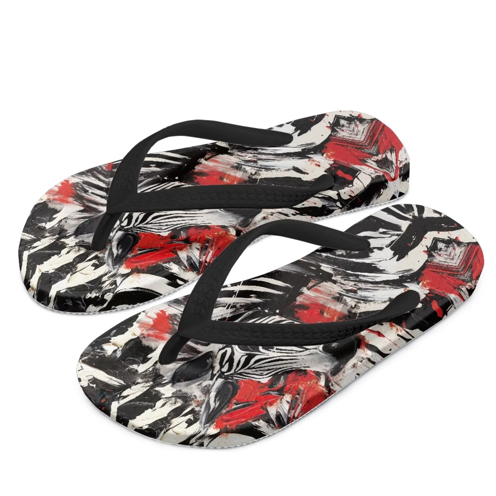 POLERO Boy Girl Flips Flops for Kids Zebra Animal Print Slip-on Thong ...