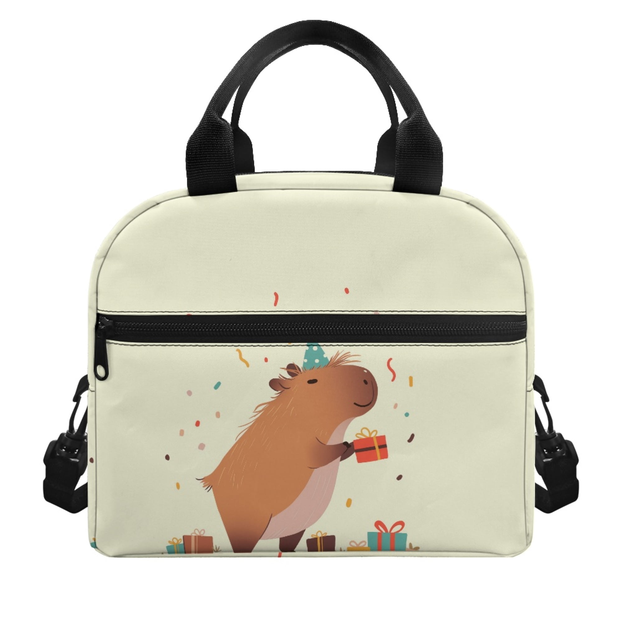 POLERO Cartoon Party Capybara Print Lunch Bag, Aluminum Film Material ...
