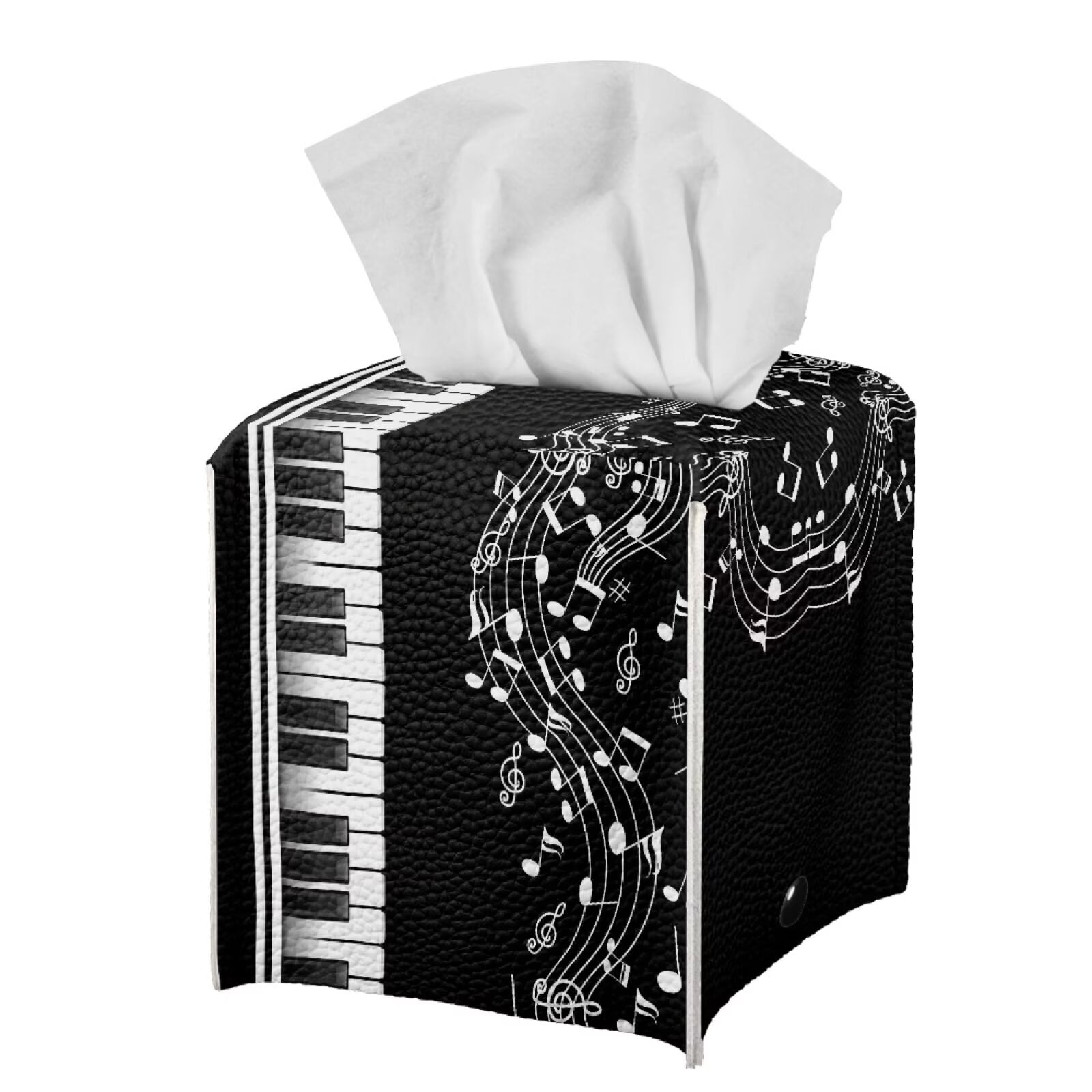 POLERO Decorative Car Tissue Holder, Music Notes Piano Square Tissue ...