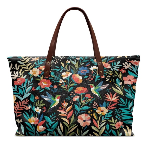 POLERO Leather Tote Bag for Women for Travel Weekender, Lightweight ...