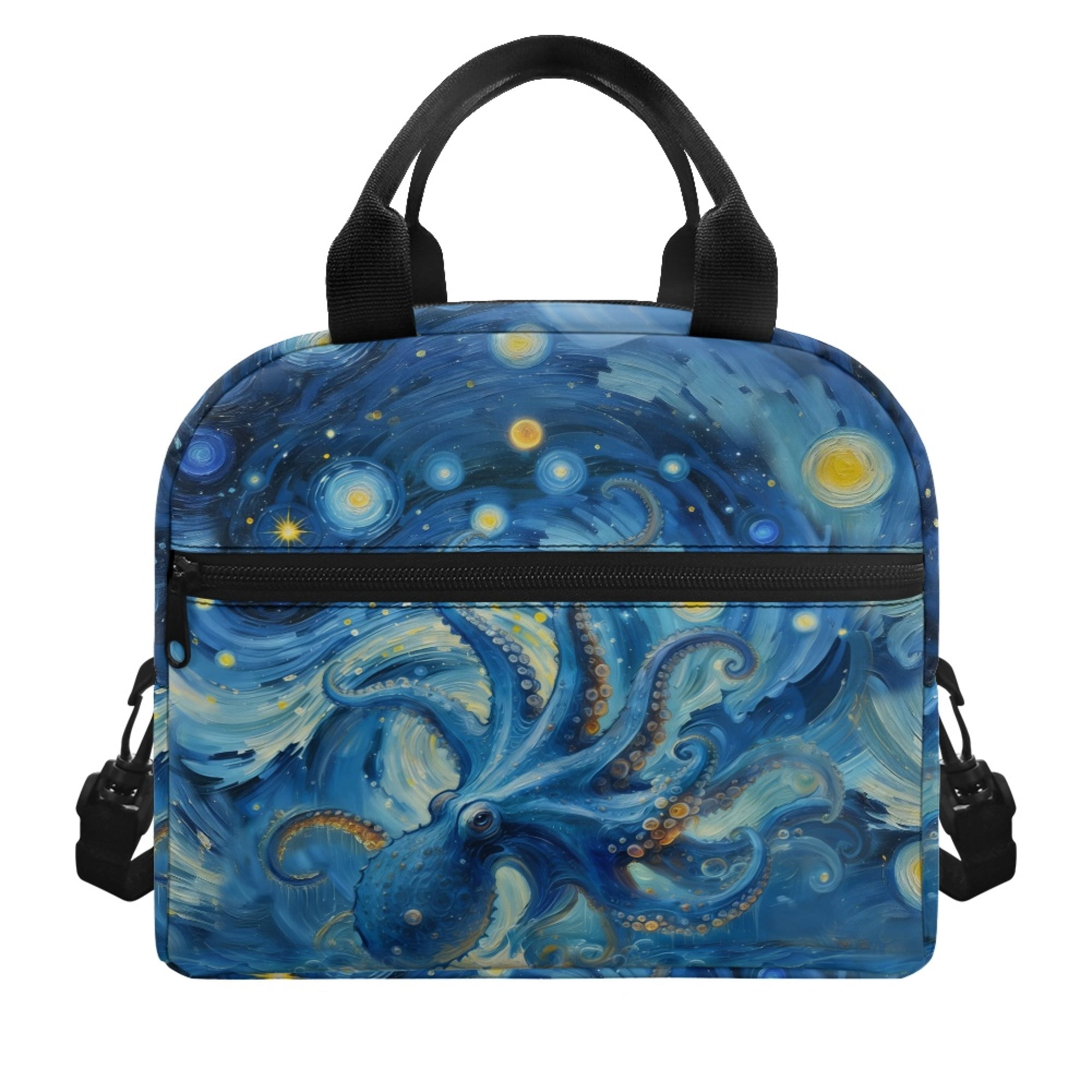 POLERO Octopus Art Design Dirt Resistant Lunch Bag for Daily Use Picnic ...