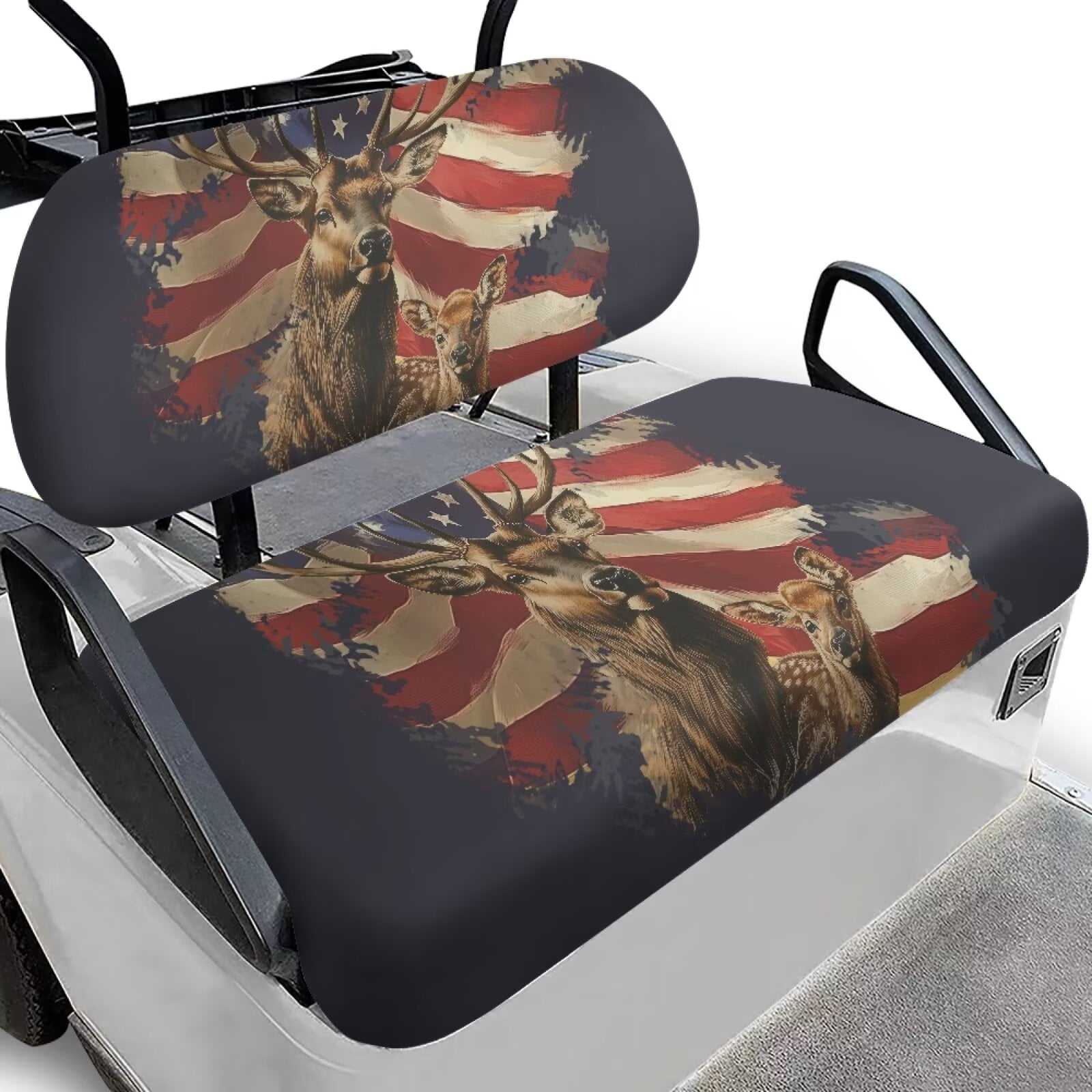 POLERO USA Flag Golf Cart Seat Covers for Club Car Precedent Ordinary ...