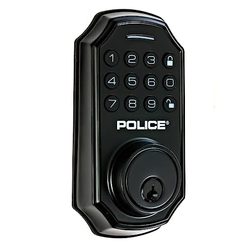 POLICE Keyless Entry Door Lock with Keypad - Smart Deadbolt Lock ...