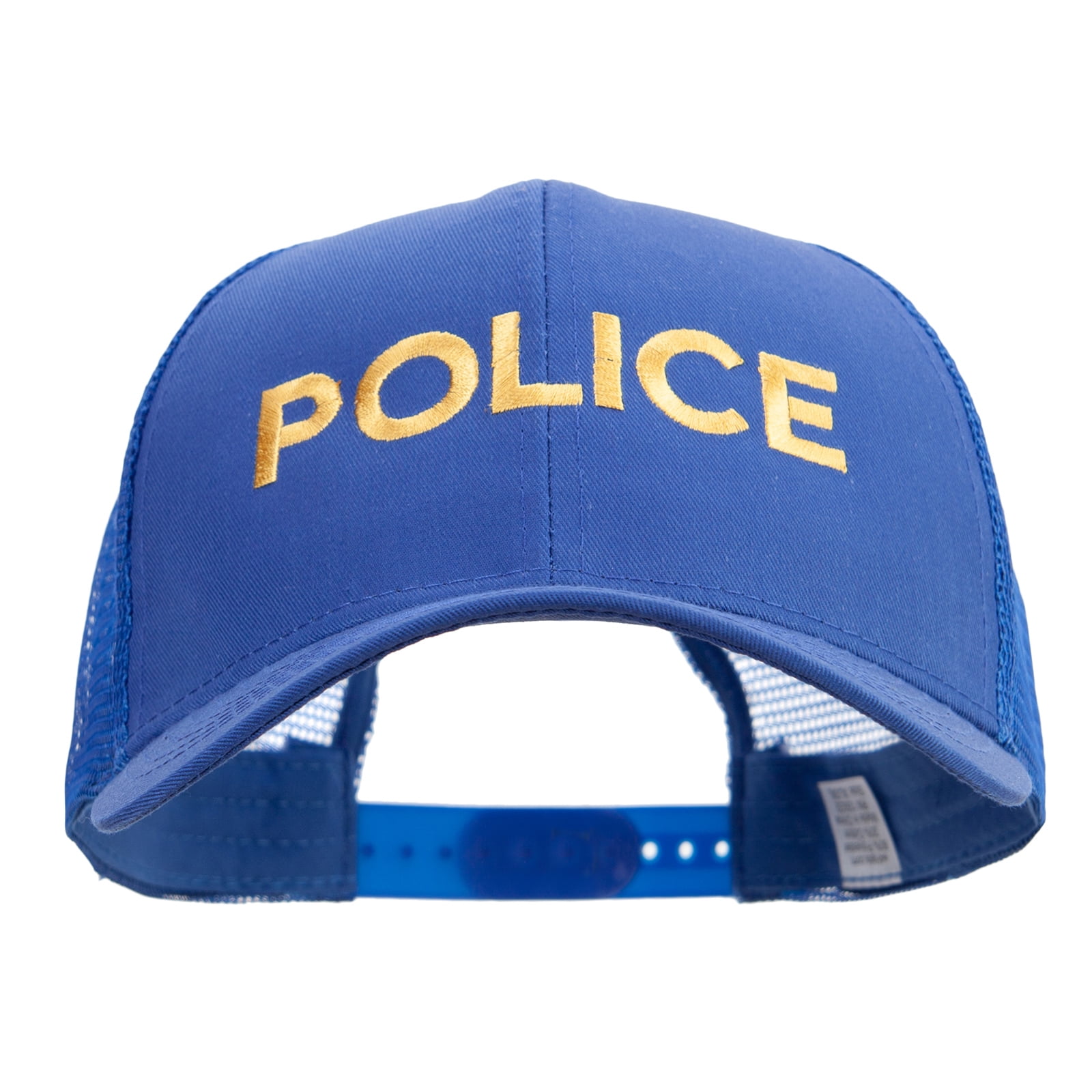 POLICE Letter Embroidered Big Size Solid Cotton Twill High Profile Mesh ...