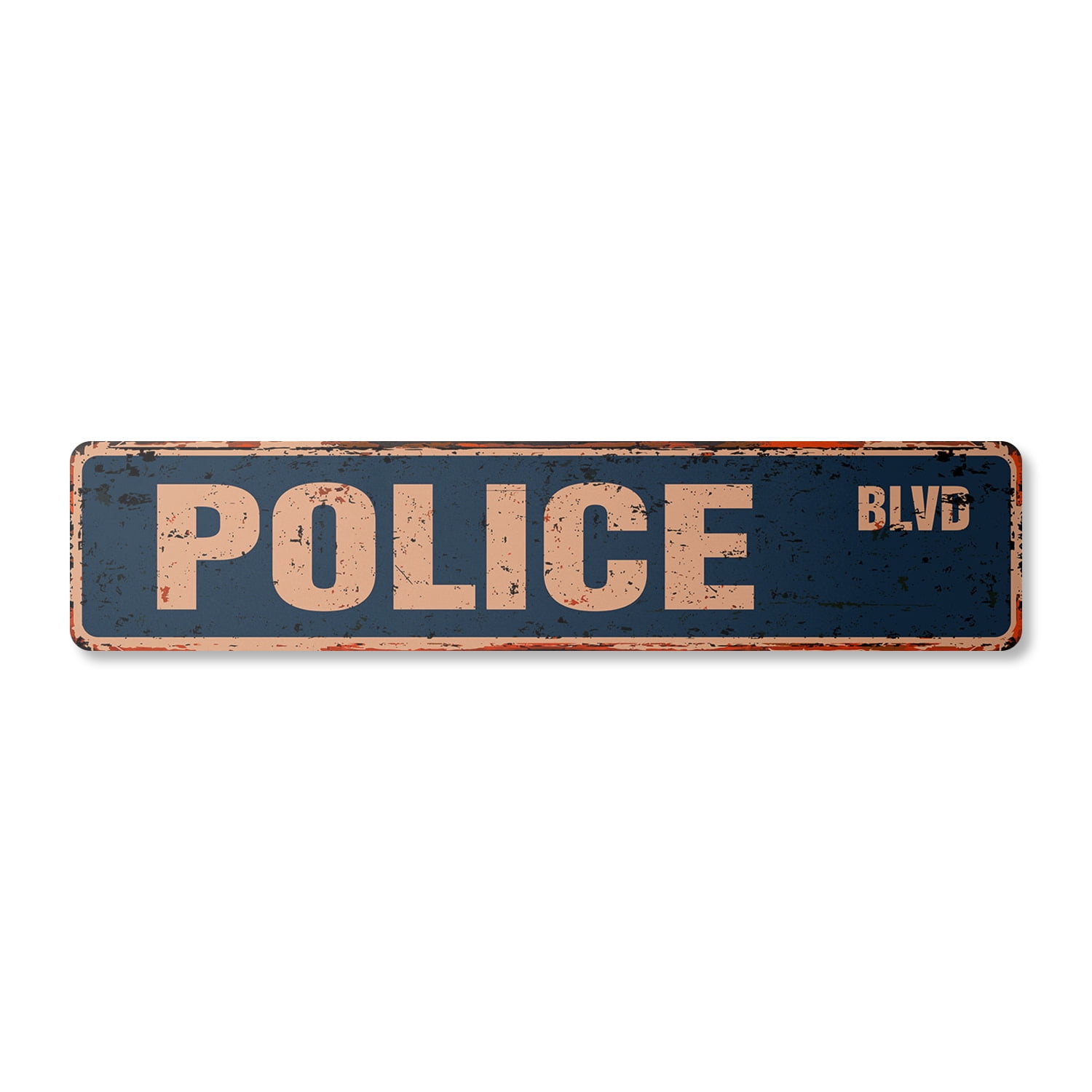 POLICE Vintage Aluminum Street Sign new cop officer law man rustic ...