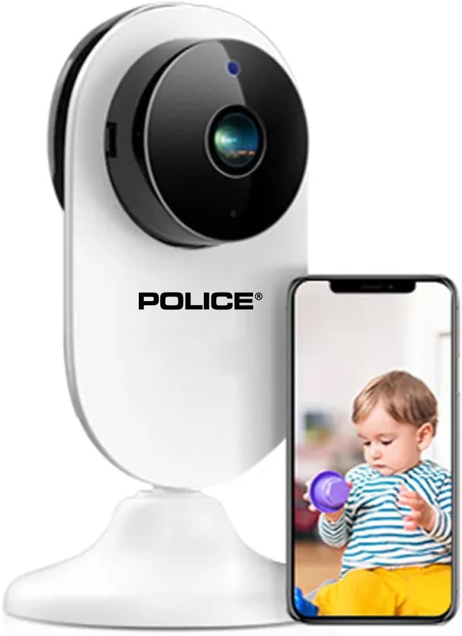 POLICE WiFi Security Camera Hd 1080P Compact Indoor Plug-in Smart ...