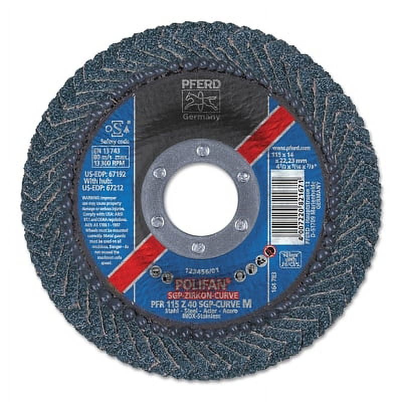 POLIFAN Curve Flap Wheel, 4-1/2 in x 5/8 in, 60 Grit, 13300 RPM ...