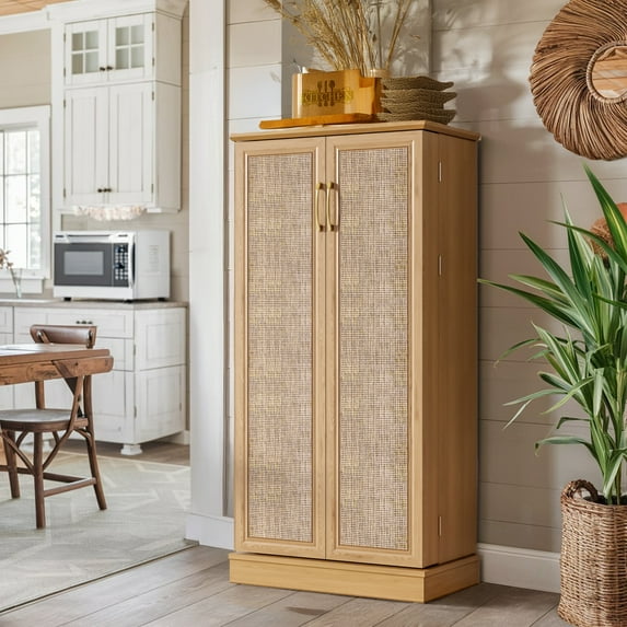 POLIHOME LED Kitchen Pantry Cabinets 50" - Food Storage Cabinets with ...